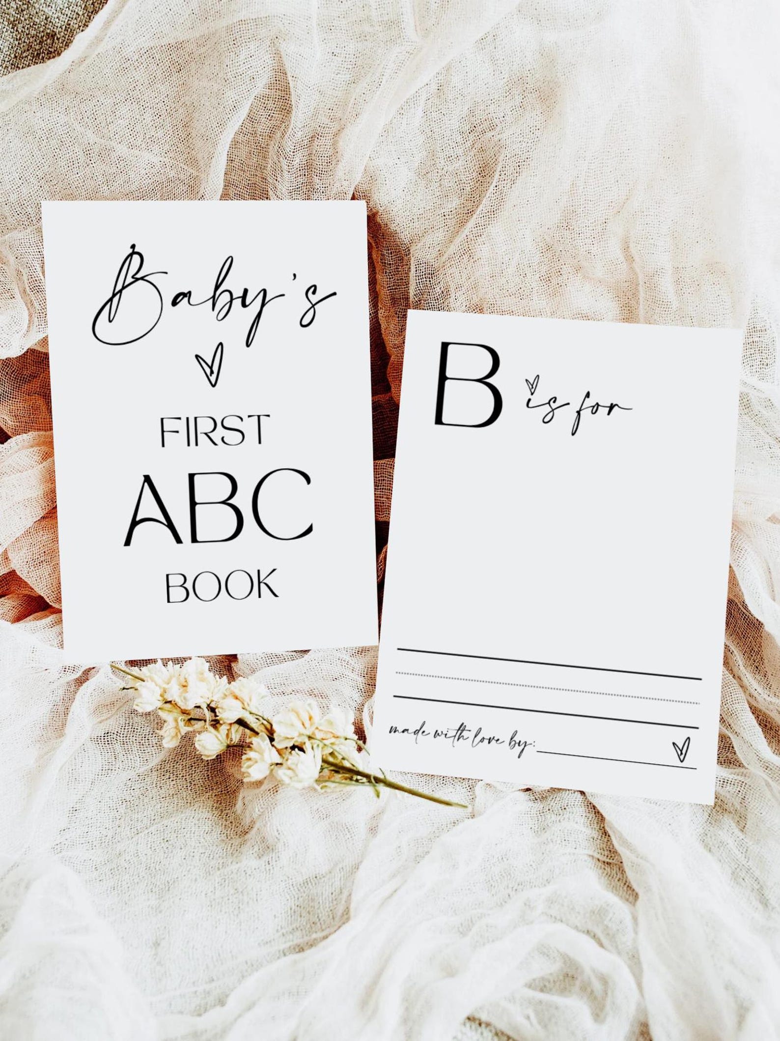 Babys First ABC Book, Baby Shower Alphabet Book, Baby ABC Coloring ...