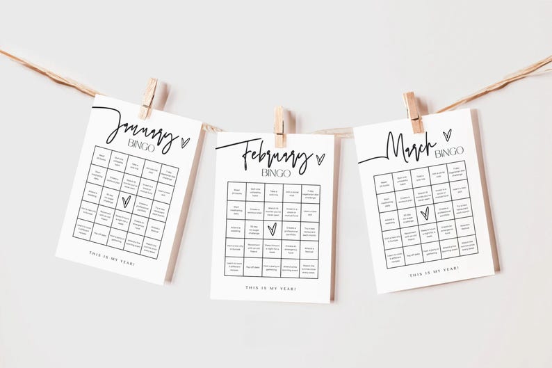 Goal Setting Bingo Card, Monthly Goal Bingo, 2026 Vision Board Bingo ...