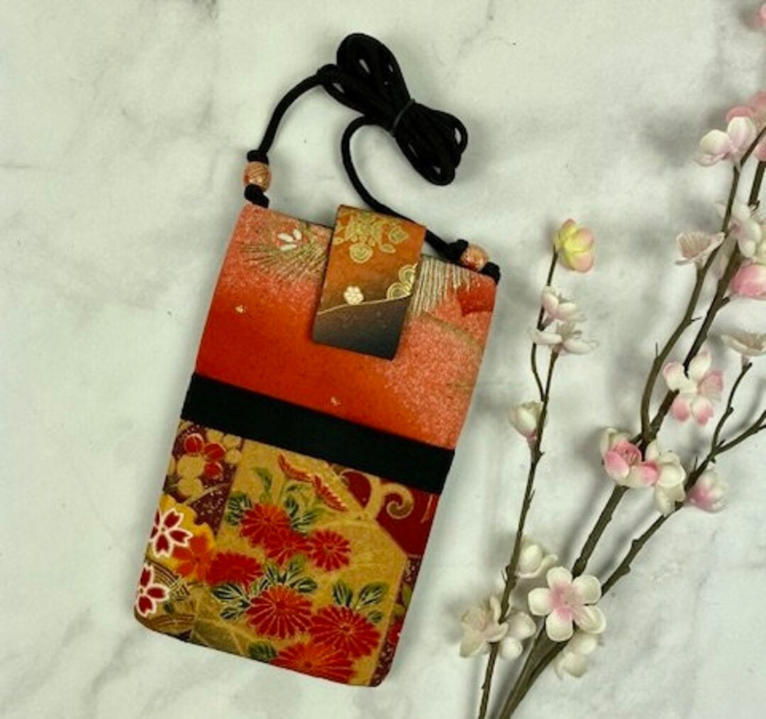 Cross Body Vintage Kimono Silk Cell Phone Purse for Iphone 7 - Etsy