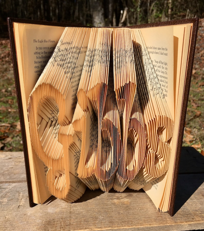 Custom Name Word Folded Book Art, Teacher and Doctor Gift Idea - Etsy
