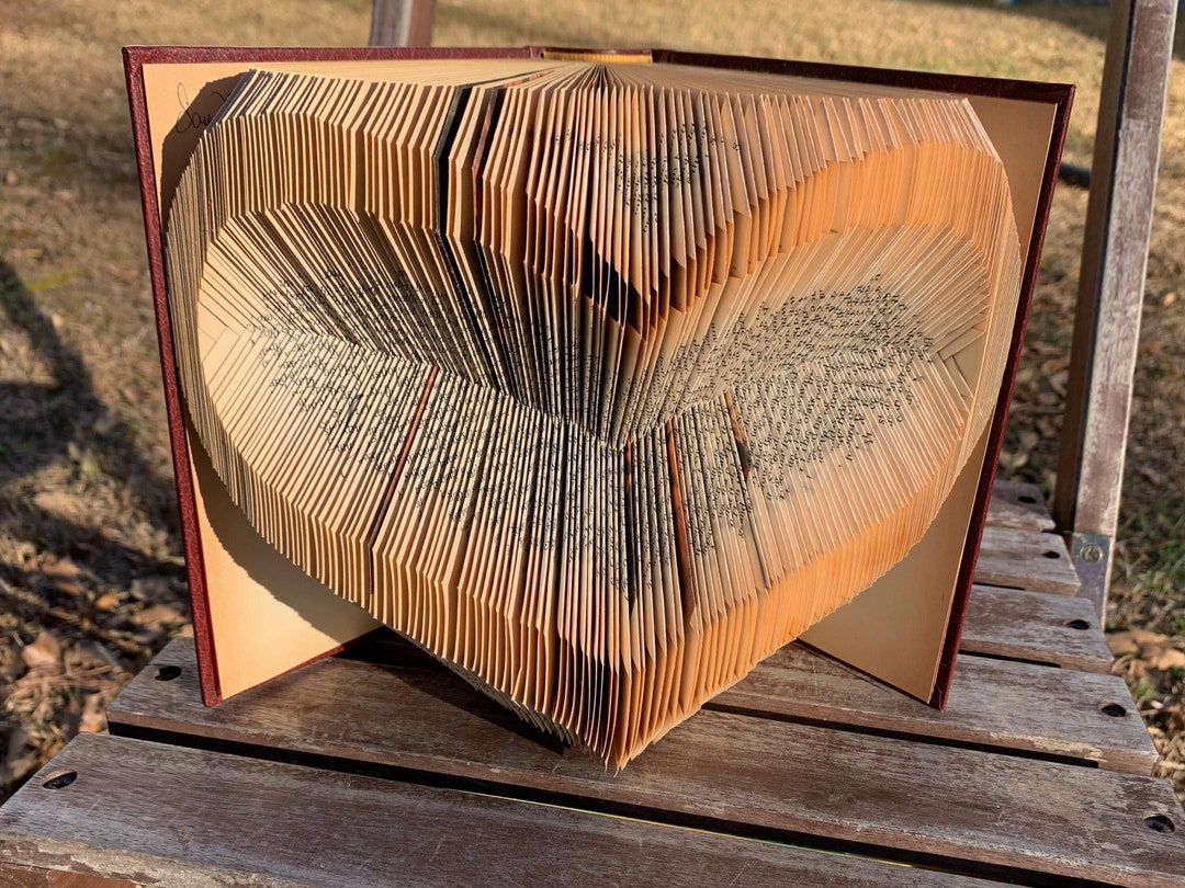 Heart in Heart Folded Book Art - Etsy