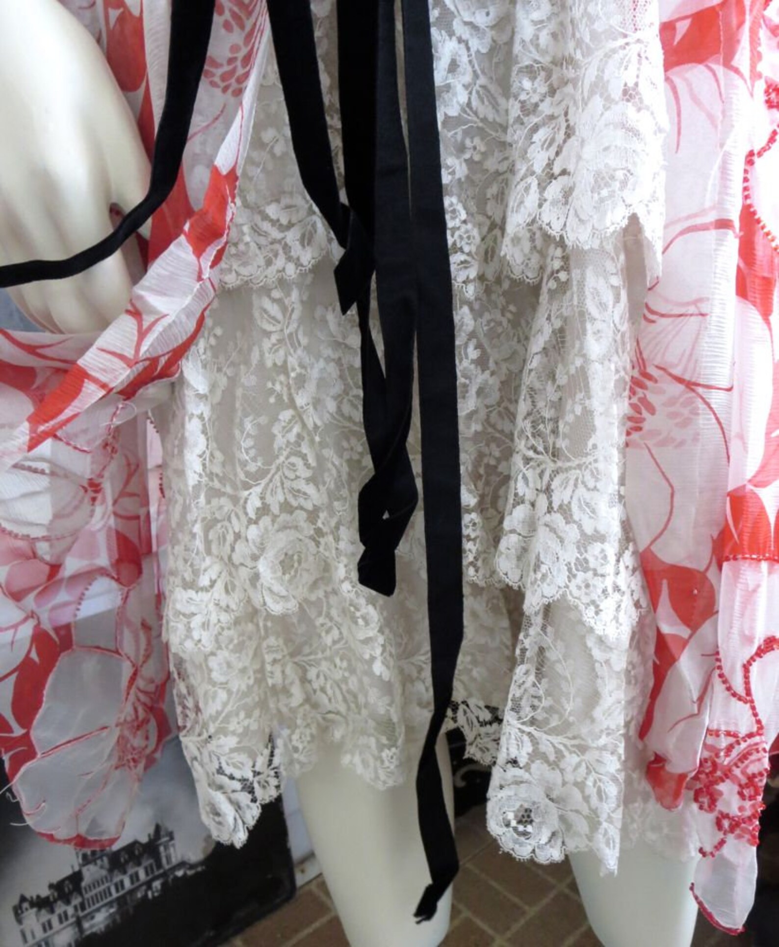 1920s Antique Silk Art Deco Orange Poppy Print Beaded Flapper - Etsy