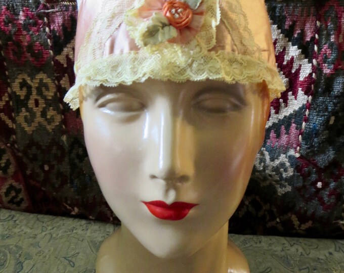 1920s Flapper Bandeau Lace & Silk Ribbon Boudoir Headpiece - Etsy