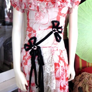 1920s Antique Silk Art Deco Orange Poppy Print Beaded Flapper - Etsy