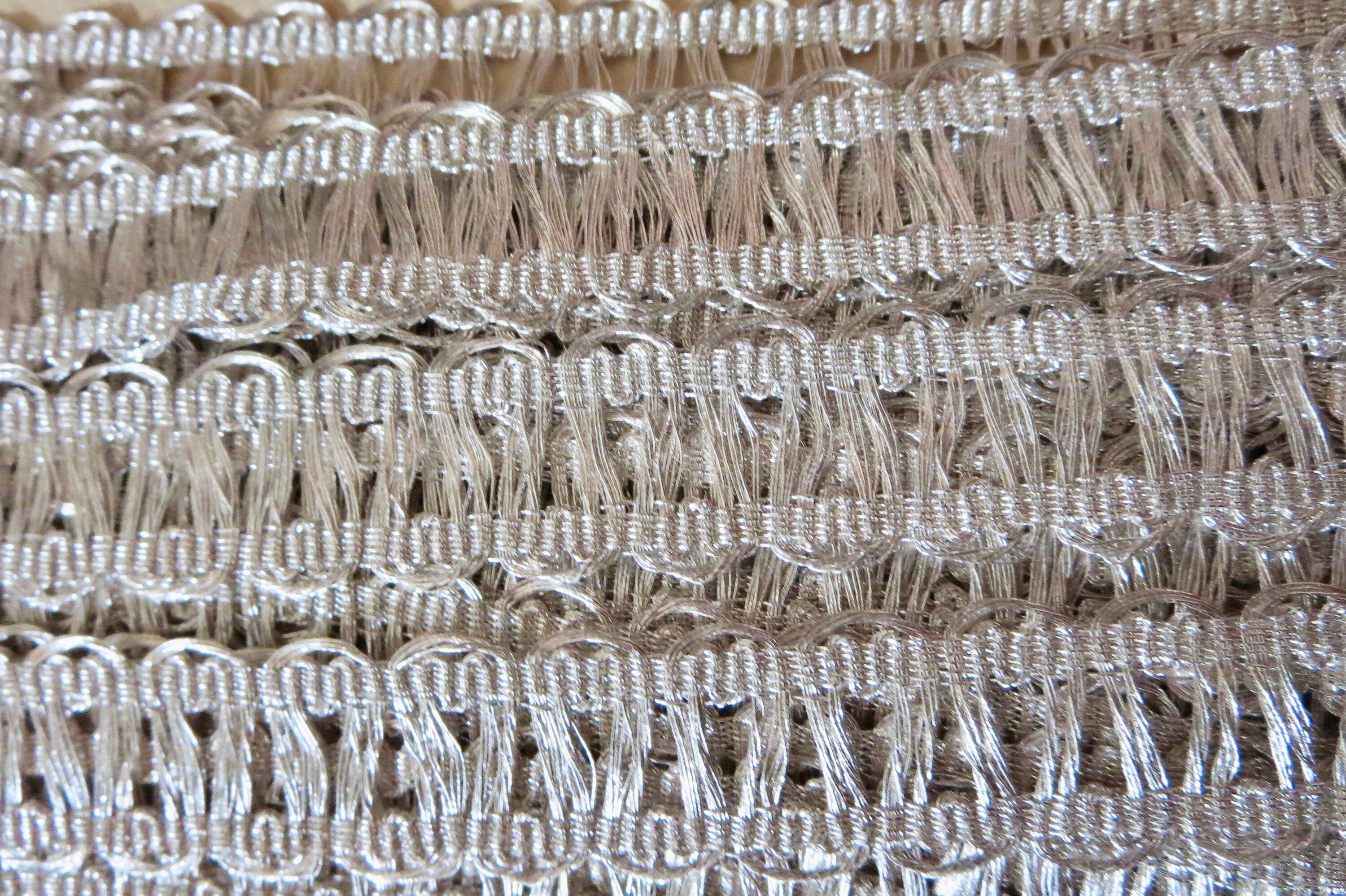 Antique Silver Metallic Thread Trim Shiny & Bright 3/4 Inch Width 11 ...