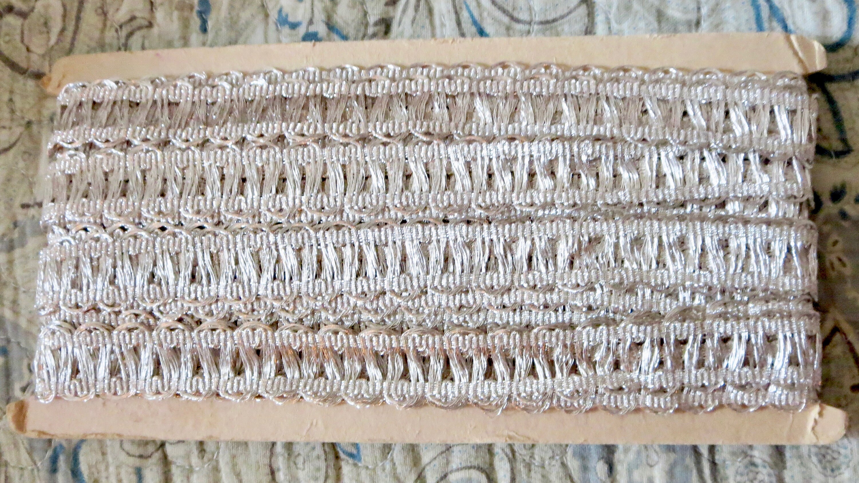 Antique Silver Metallic Thread Trim Shiny & Bright 3/4 Inch Width 11 ...