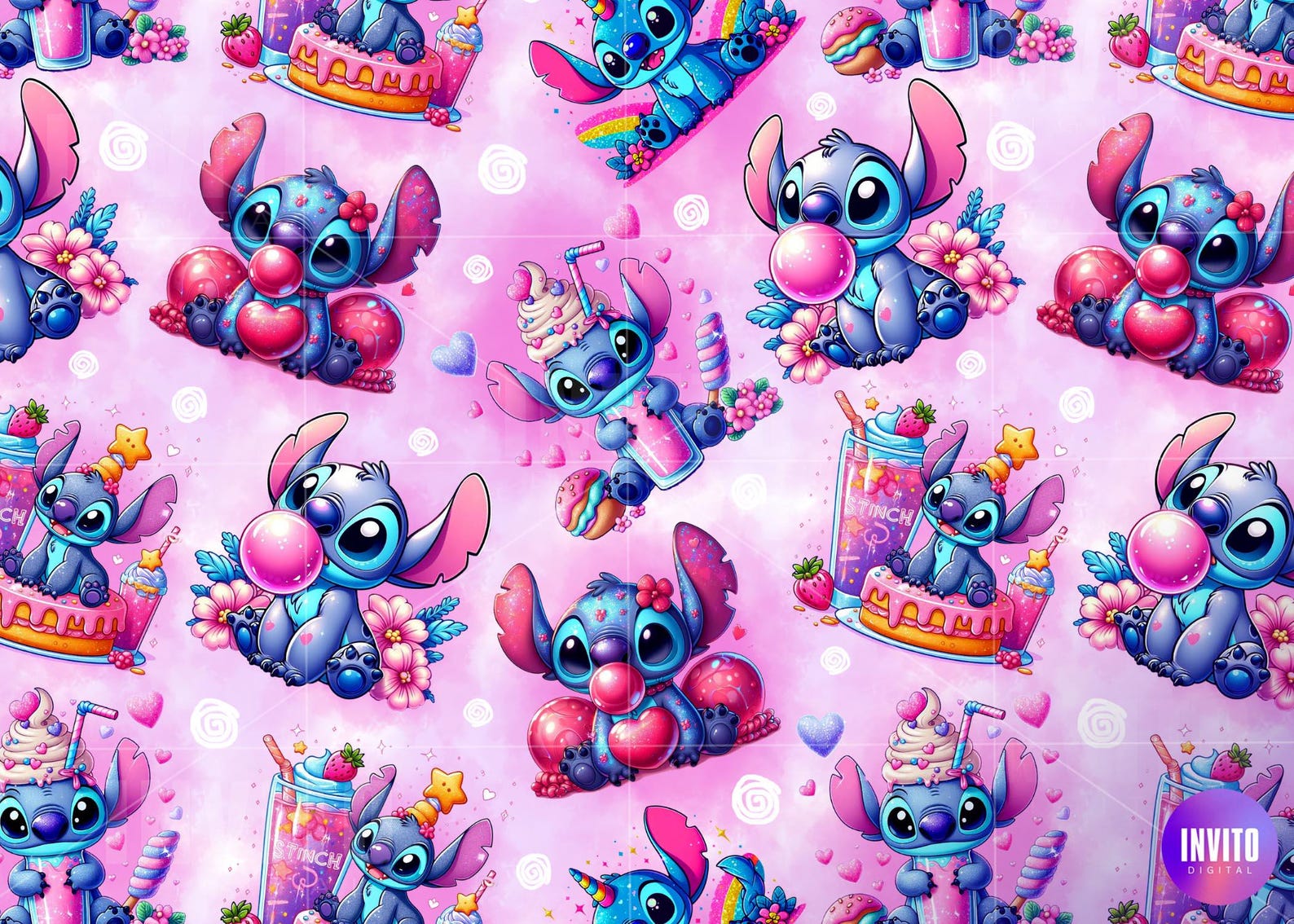 Digital Stitch Seamless Pattern, Digital Stitch Pattern Paper ...