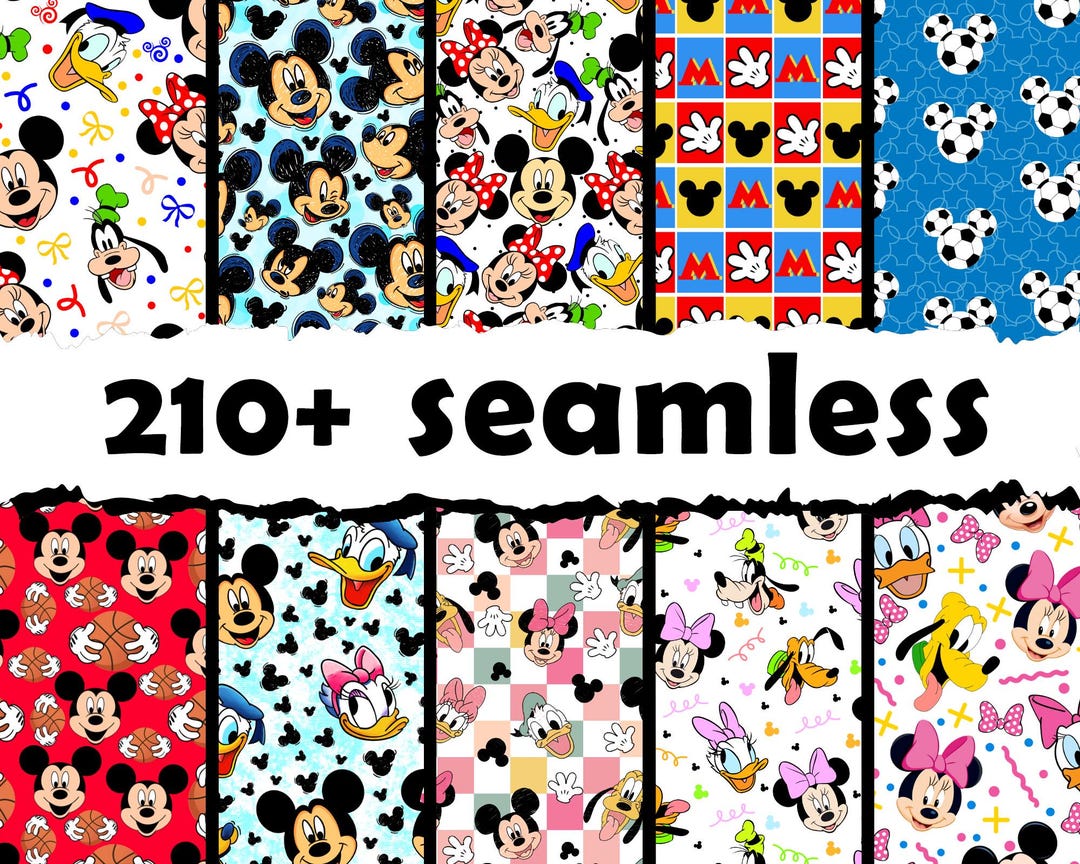 Digital 210+mouse Seamless Pattern, Digital Mouse Pattern Paper Bundle ...