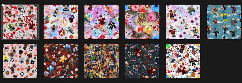 Digital 10 Game Seamless Pattern, Digital Robloxx Pattern Bundle ...