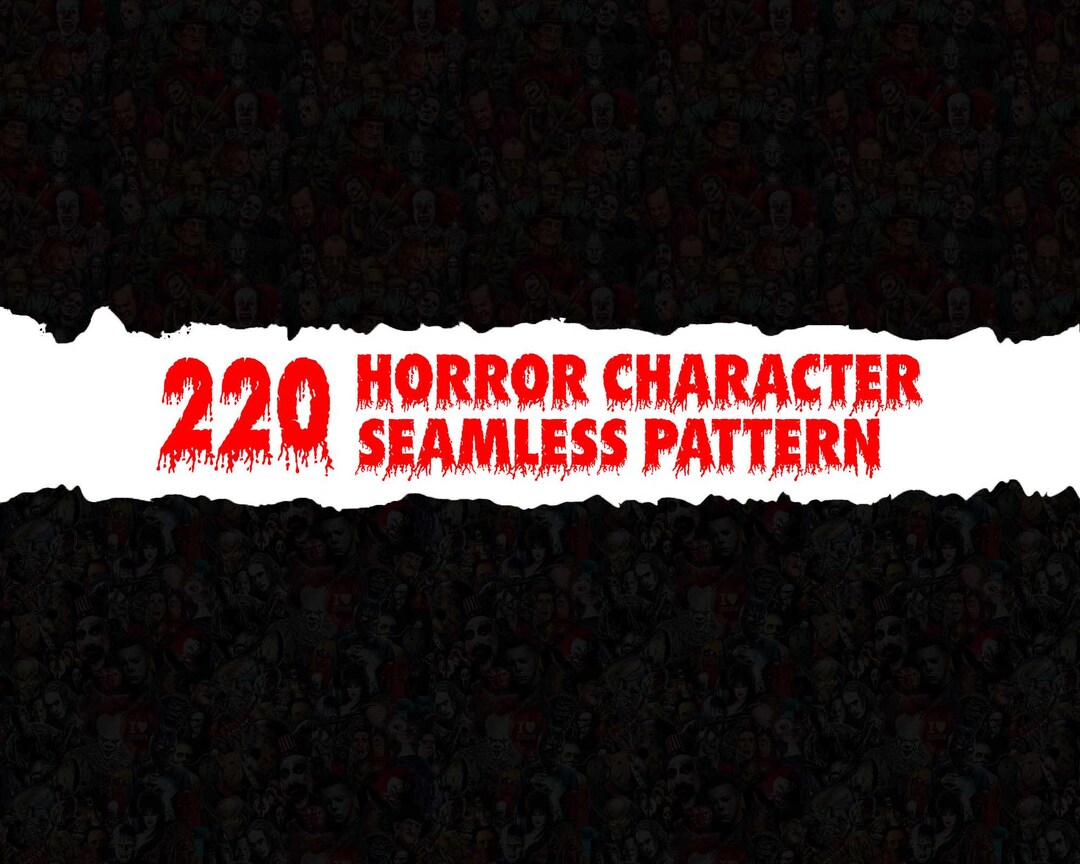 Digital 220 Horror Character Seamless Pattern, Seamless Pattern Bundle ...