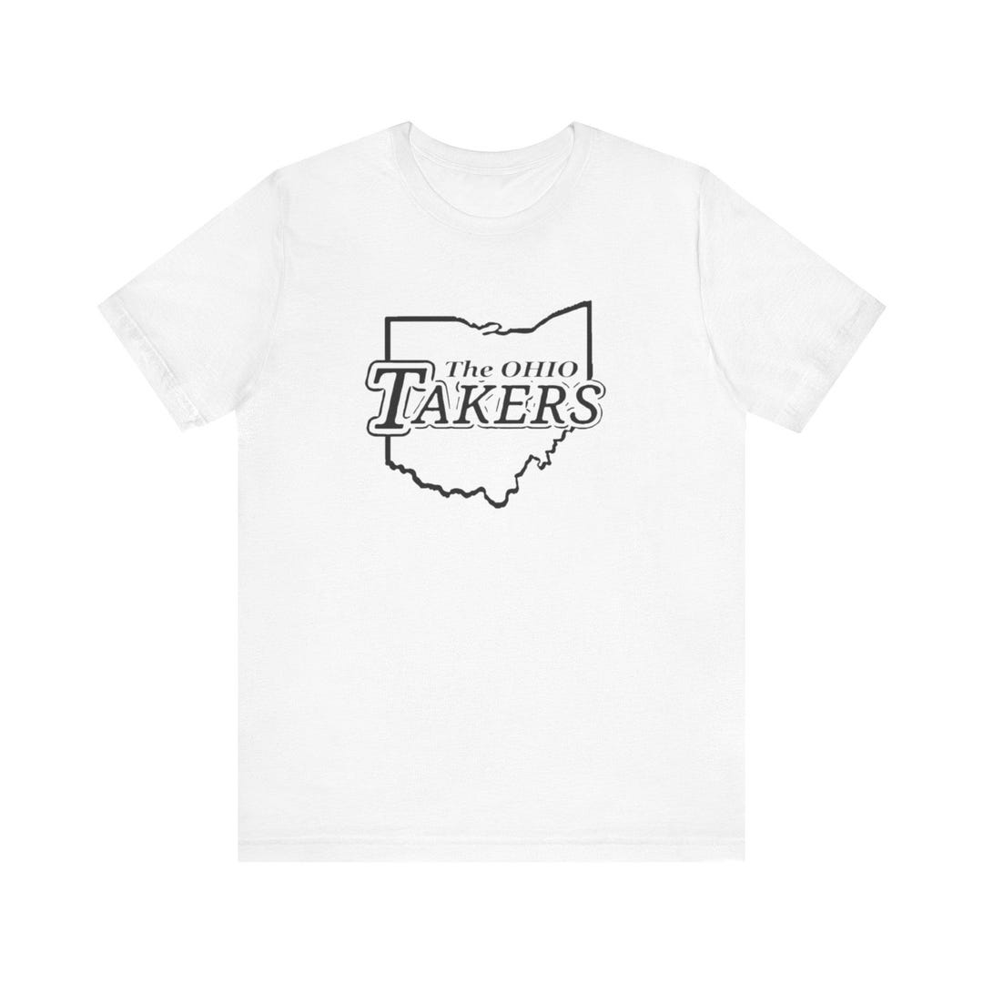 Ohio Takers State Map Unisex Tee, Buckeye State Logo Shirt, Ohio ...