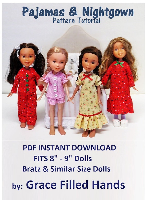Pajama Nightgown PJ Pattern Tutorial Pictorial PDF Doll - Etsy