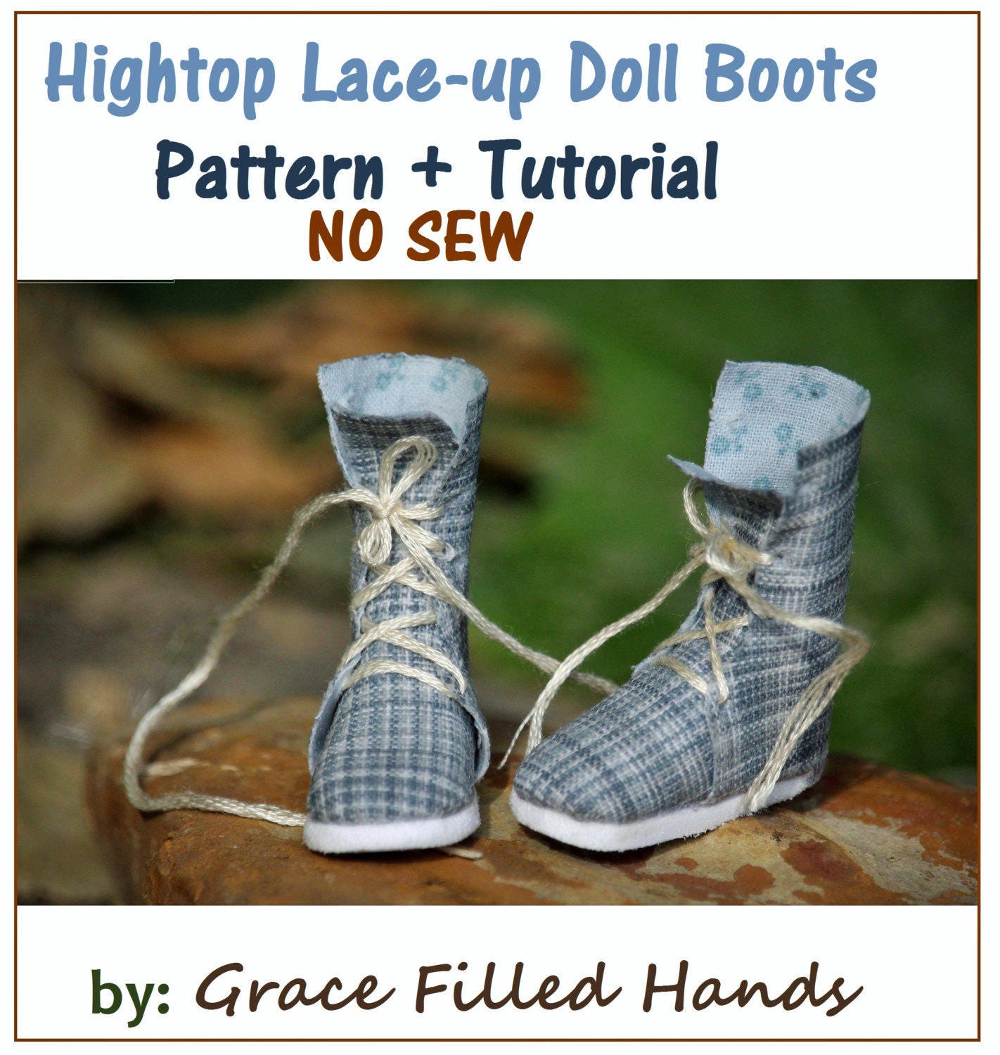 Lace-up Hightop Doll Boots Pattern PDF Pictorial Tutorial | Etsy Canada