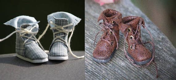 Lace-up Hightop Doll Boots Pattern PDF Pictorial Tutorial - Etsy Canada