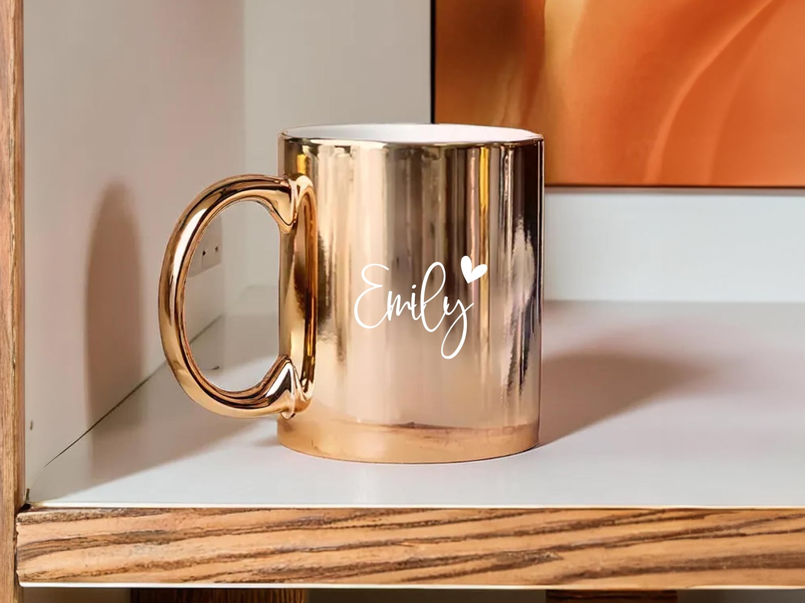 Personalized Gold Porcelain Mug: Custom Engraved Coffee Cup - Etsy