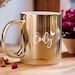 Personalized Gold Porcelain Mug: Custom Engraved Coffee Cup - Etsy