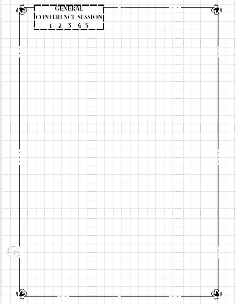 General Conference Notes and Drawing Packet - Etsy