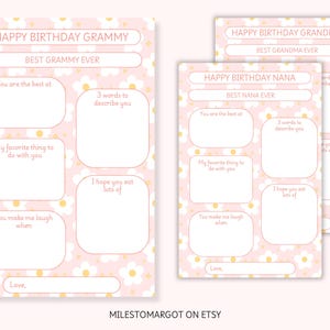 Printable Happy Birthday Grandma | Fill in the Blank | Printable ...