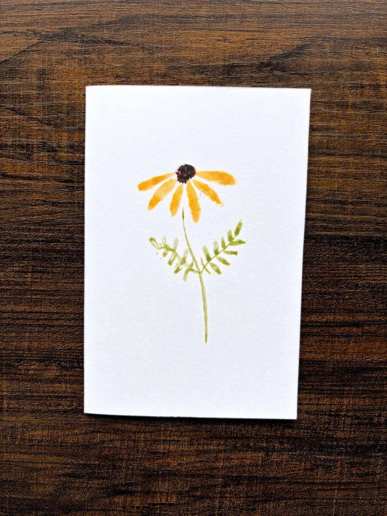 Hand Painted Daisy Blank Greeting Card Digital Download - Etsy