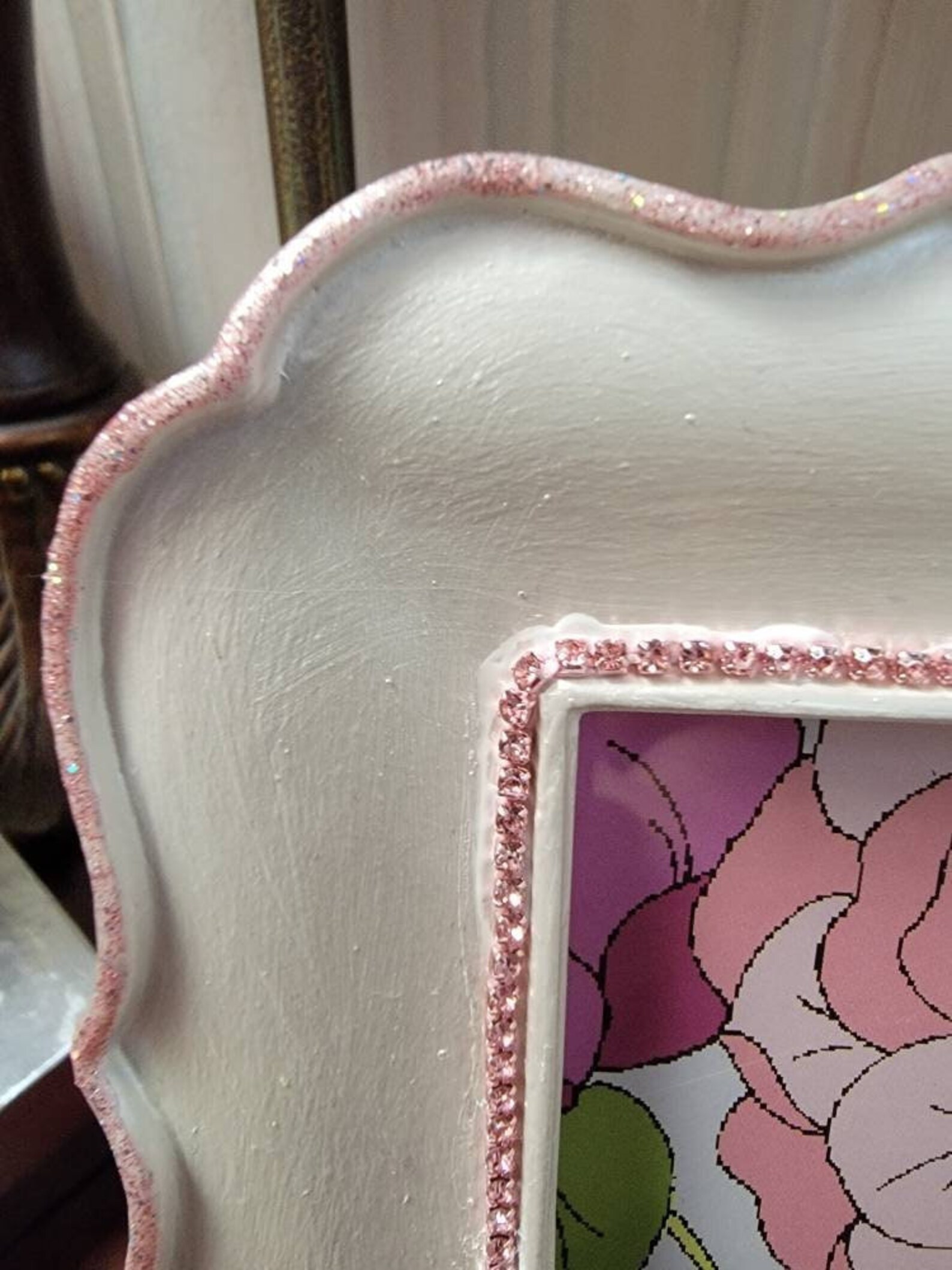 Photo Frame - Pink Sparkle - Sparkle Roses - 5x7 - PINK Theme - Shades ...