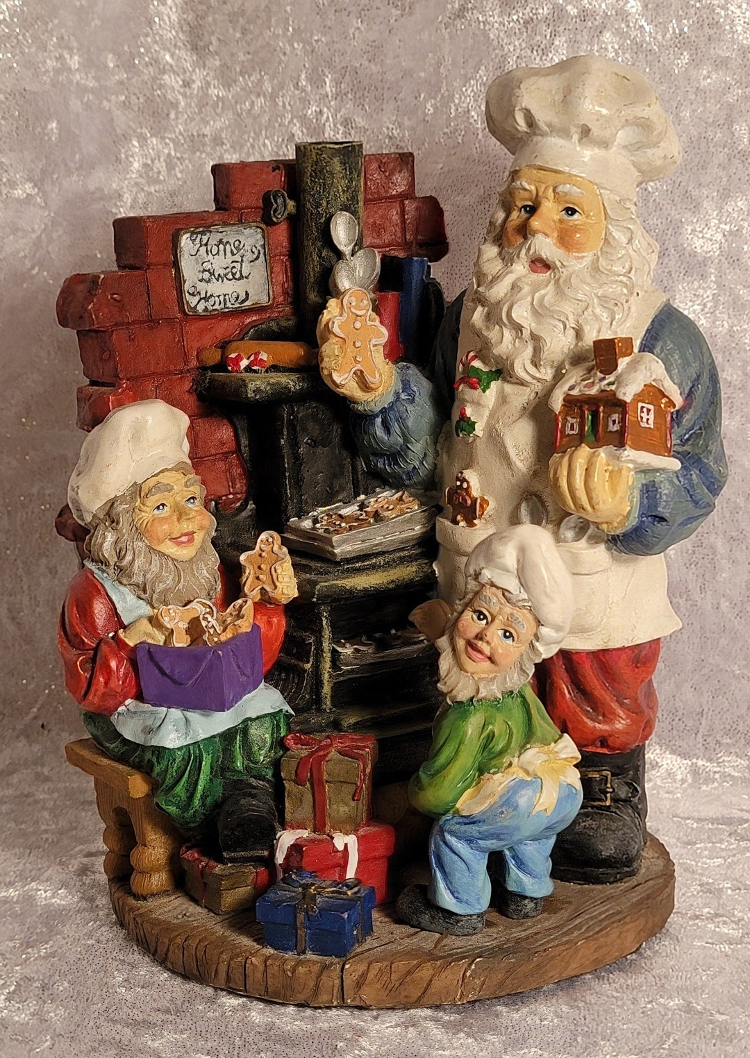 CHRISTMAS Santa Statue - Large Santa Bake Shop - 6 1/2" High 4 1/2 ...