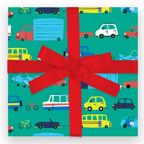 GIFT WRAP Cars and Trucks - Etsy
