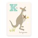 ABC Card, K is for Kangaroo, Australia, ABC Wall Art, Alphabet Flash ...