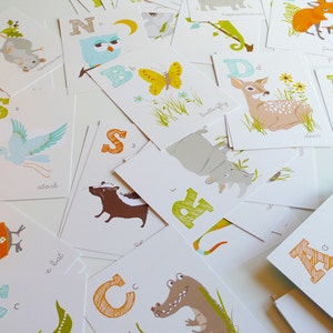 ABC Card, C is for Cat, ABC Wall Art, Alphabet Flash Cards, Nursery ...