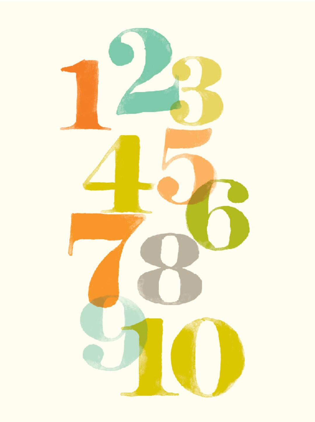 Numbers Wall Art, Counting Art for Kids, Nursery Wall Decor - Etsy