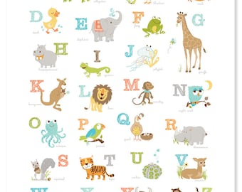 Ocean Alphabet Poster Nursery Print Ocean Theme Printable - Etsy