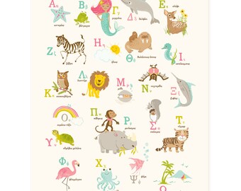 Greek Alphabet Wall - Etsy