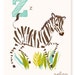 ABC Card Z is for Zebra ABC Wall Art Alphabet Flash Cards | Etsy