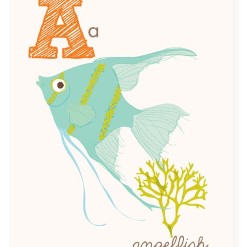ABC Card K is for Krill ABC Wall Art Alphabet Flash Cards - Etsy