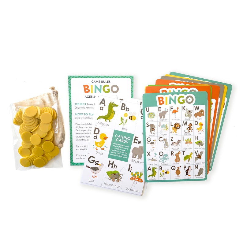 Alphabet ABC Bingo Game for Kids - Etsy