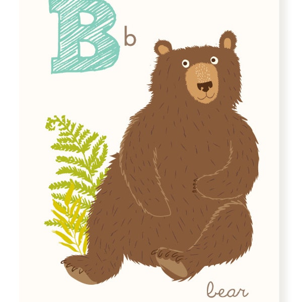 B is for Bear - Etsy