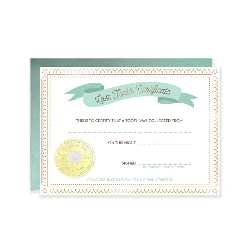 Tooth Fairy Lost Tooth Certificate - Etsy