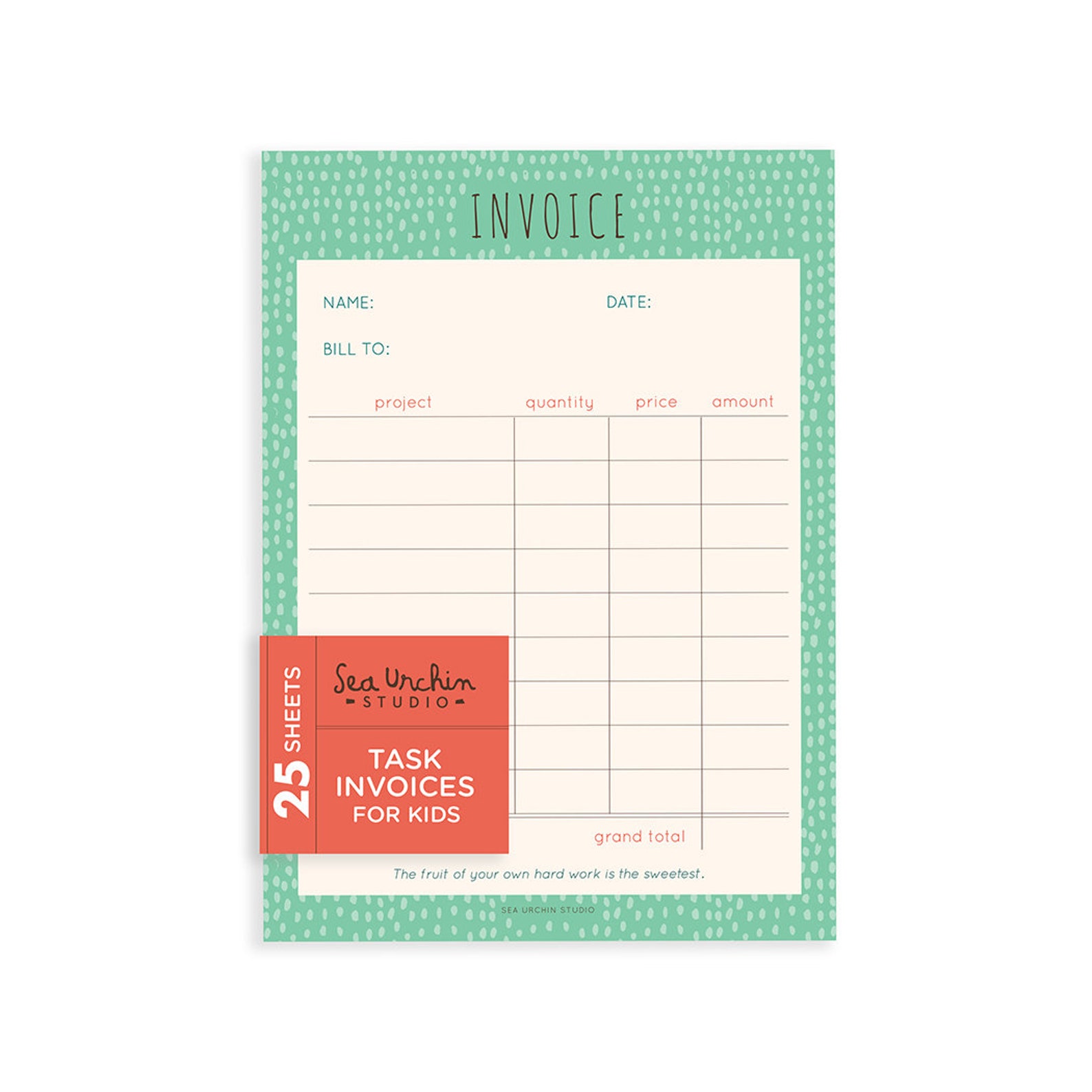 Invoice Notepad for Kids Weekly Allowance and Chores - Etsy