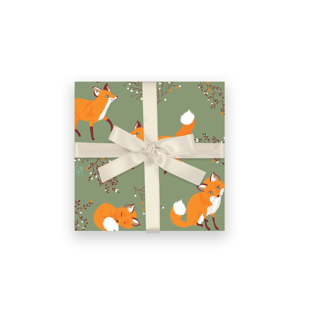Fox Gift Wrap, Fox Wrapping Paper, Forest, Woodland, All Occasion ...