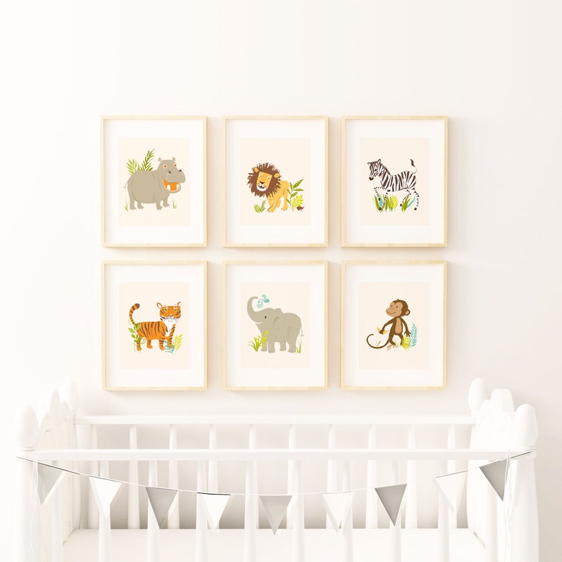 Hippo safarizoo hippopotamus wall art nursery wall | Etsy