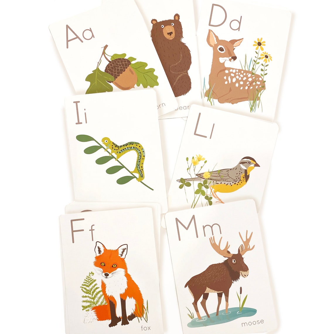 ABC Card Set Woodland - Etsy