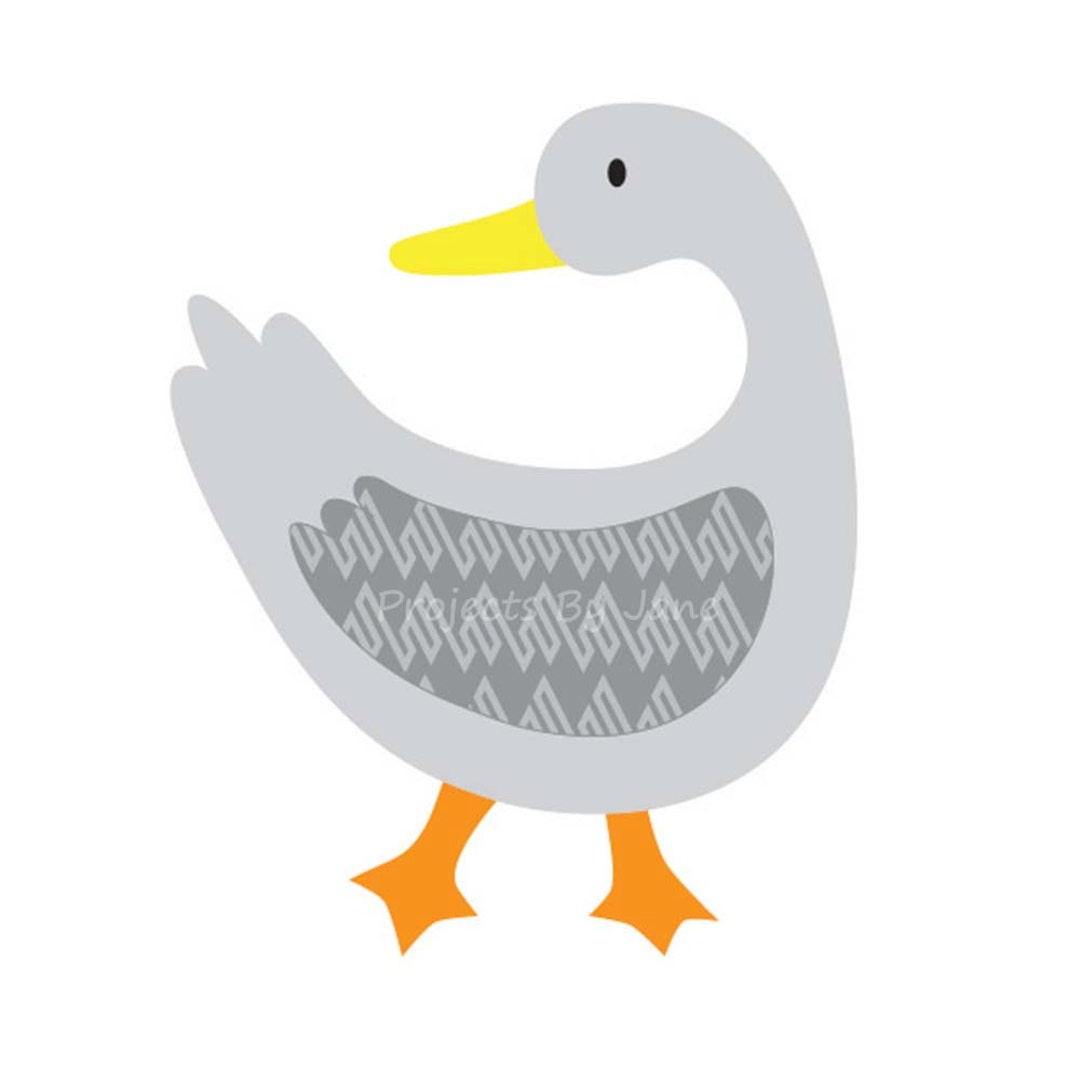 Duck Looking Back Applique Template | PDF Applique Pattern | Applique ...