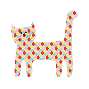 Cute Cat Applique Template | PDF Applique Pattern | Applique Template ...