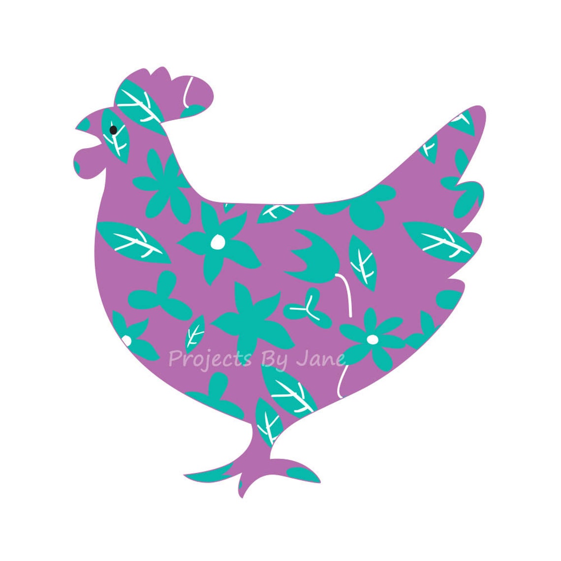 Hen Chicken Applique Template PDF Applique Pattern - Etsy