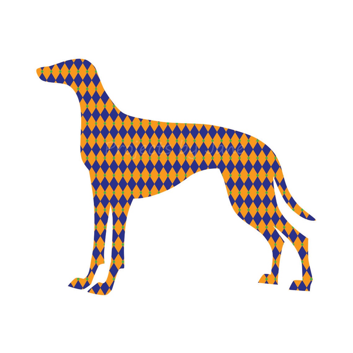 Greyhound Dog Applique Template PDF Applique Pattern - Etsy
