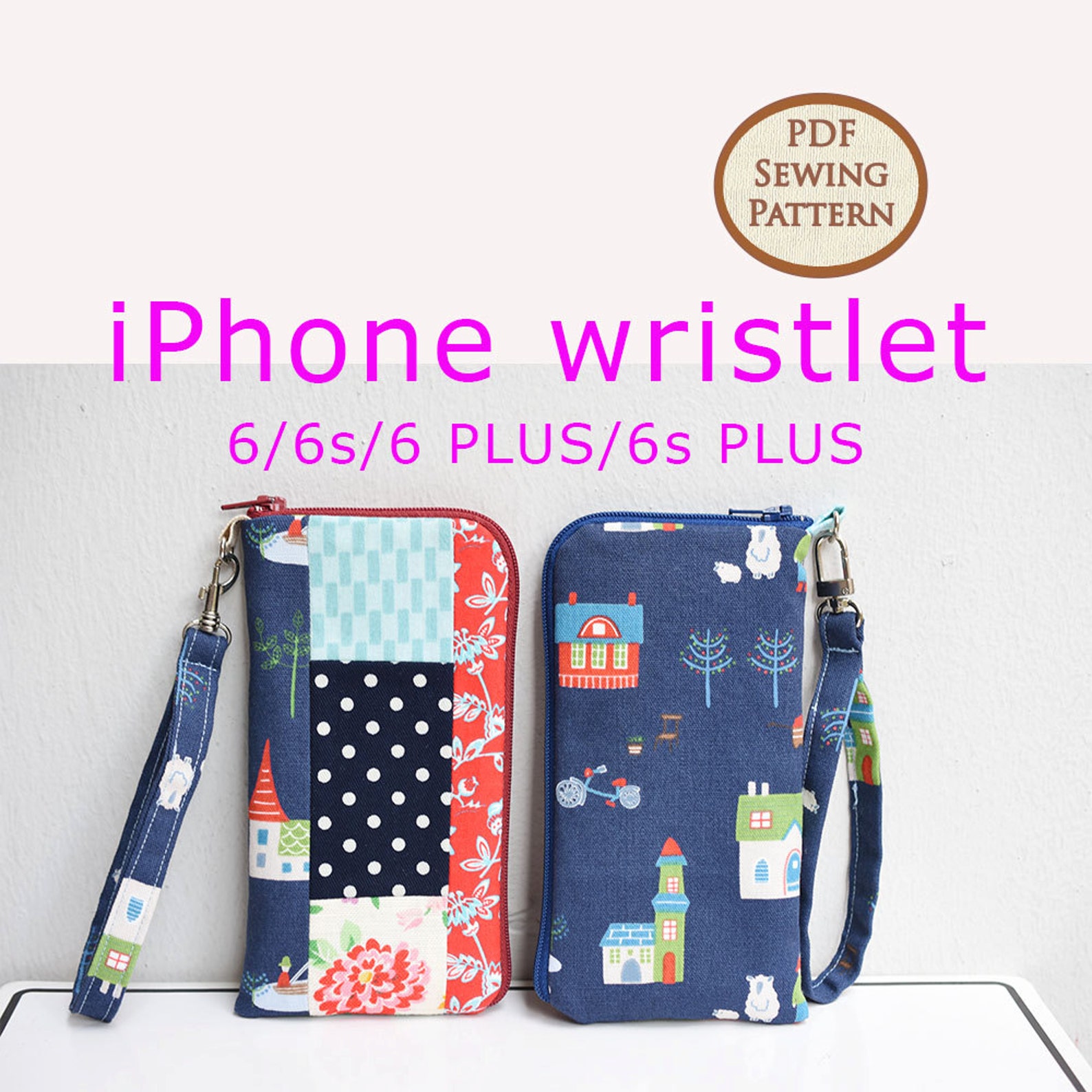 IPhone Wristlet Pattern | PDF Sewing Pattern | Bag Sewing Pattern ...