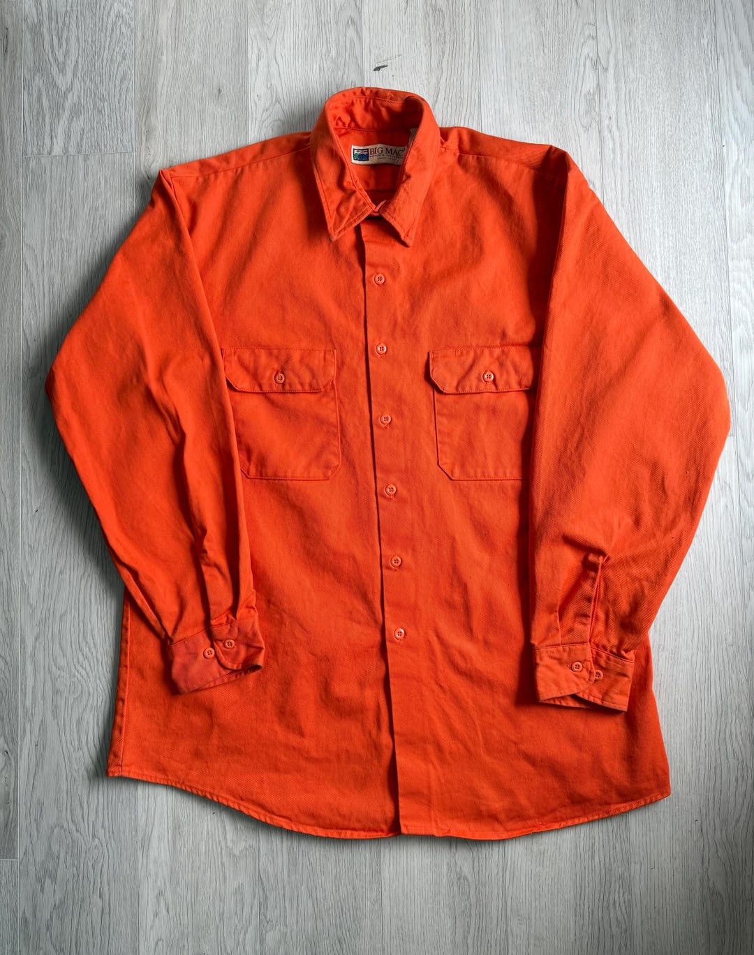 Vintage Big Mac Work Shirt / XL Tall / Made in USA 1995 / Heavy Cotton ...