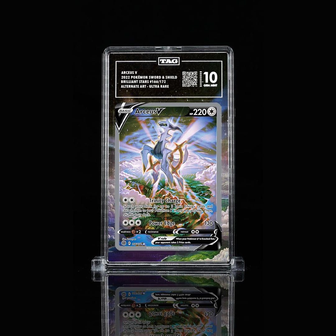 Arceus Pokemon Card, TAG Slab, Pokemon Extended Art, Extended Art Slab ...