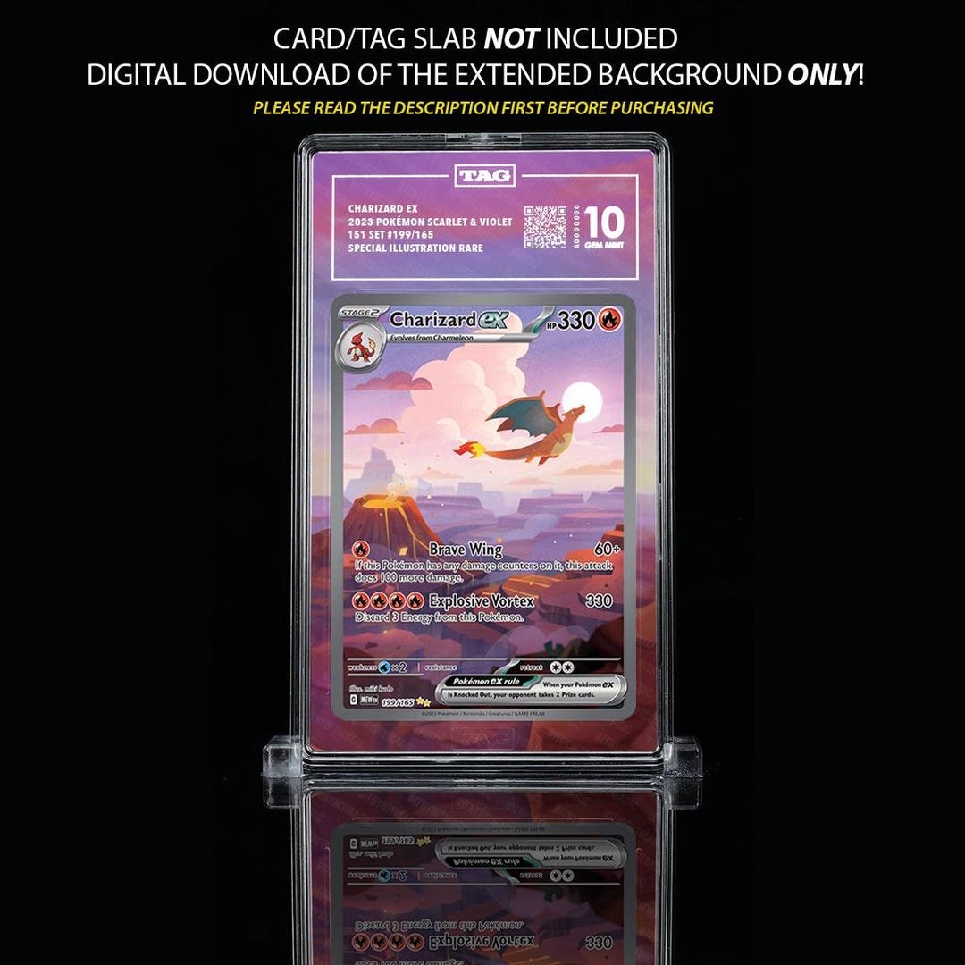 Charizard Pokemon Card Extended Art, Scarlet & Violet 151 - Etsy