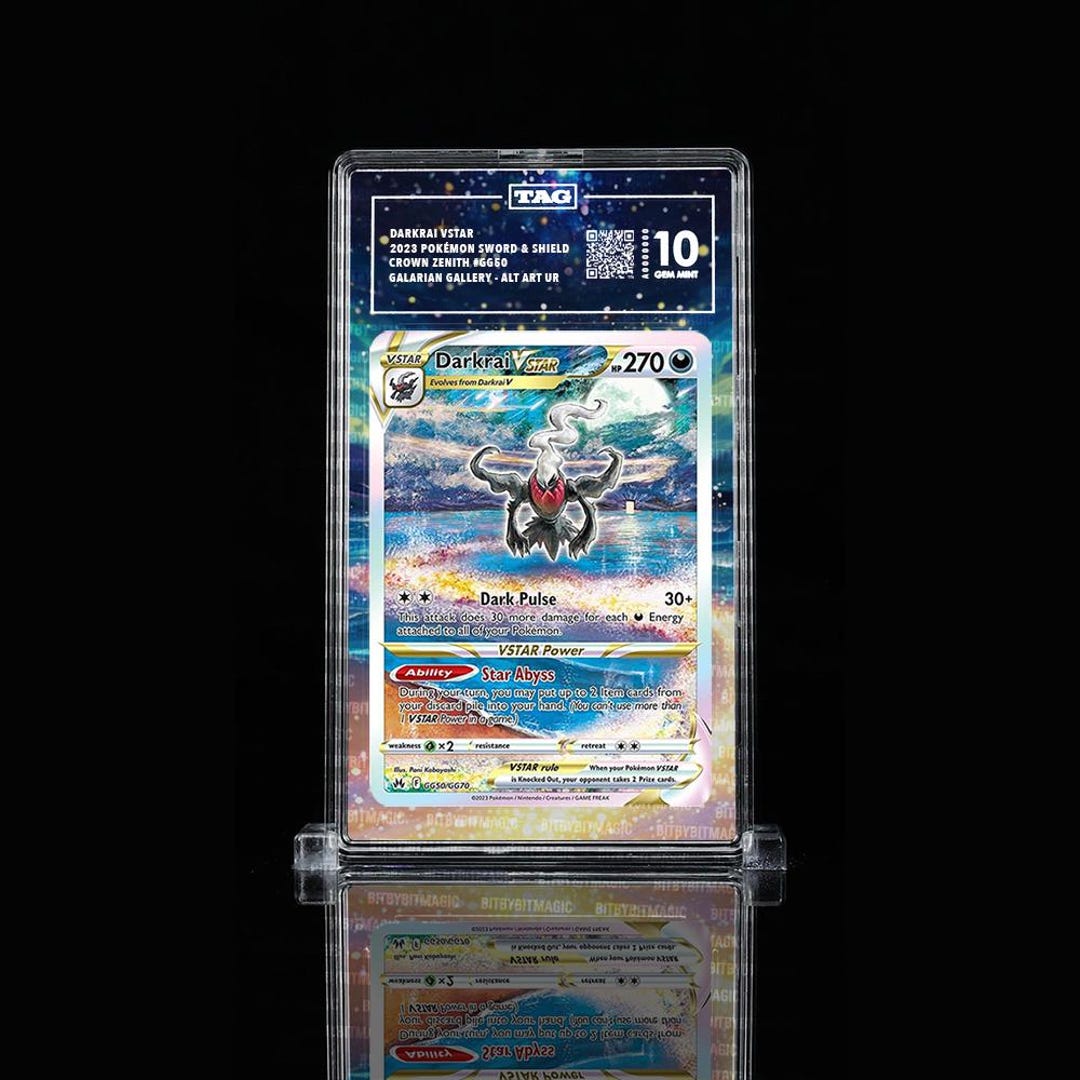 Darkrai Pokemon Card, TAG Slab, Pokemon Extended Art, Extended Art Slab ...