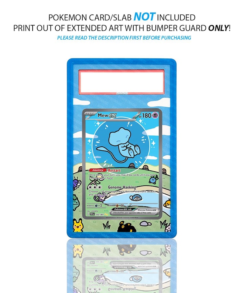Bubble Mew Pokemon Card Extended Art, Paldean Fates, PSA Bumper Guard ...